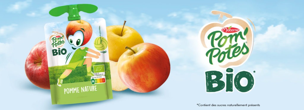 Pom'Potes® BIO Sans Sucres Ajoutés* Pomme Nature - Colis de 48 gourdes ...