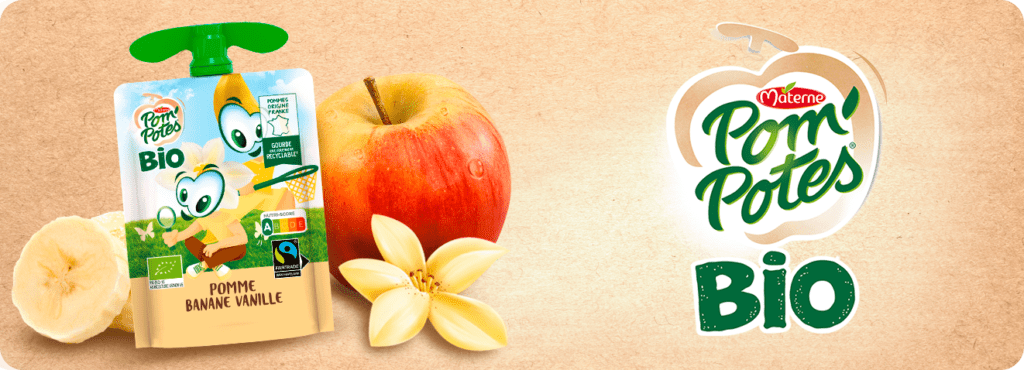 Pom'Potes® bio Pomme banane vanille sans sucres ajoutés* - 90g ...