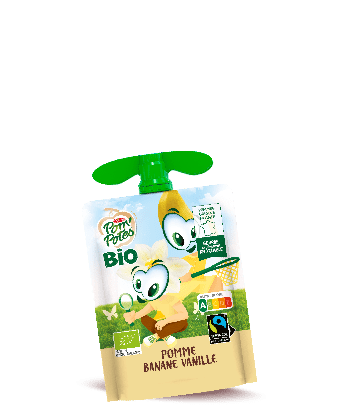 Pom'Potes® bio Pomme banane vanille sans sucres ajoutés* - 90g ...